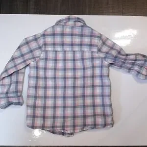 OshKosh B'gosh | Shirts & Tops | Oshkosh Plaid Button Down Shirt Long ...
